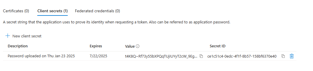 Client ID and Secret Authentication to Microsoft Graph API | Mynster